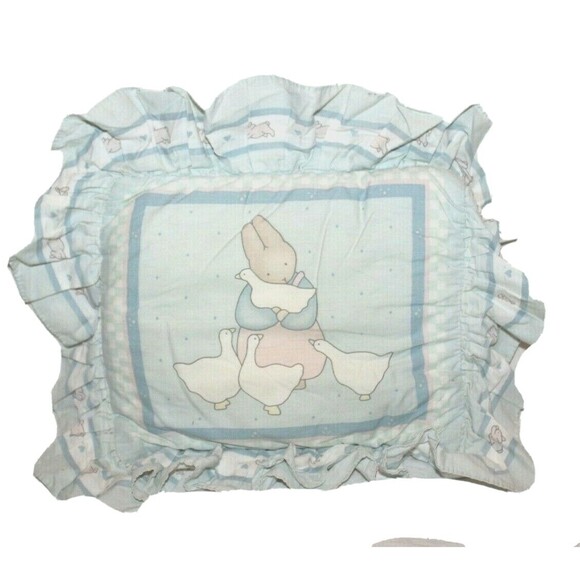 Red Calliope | Toys | Vintage Bed Pillow Red Calliope 986 Blue Bunny ...